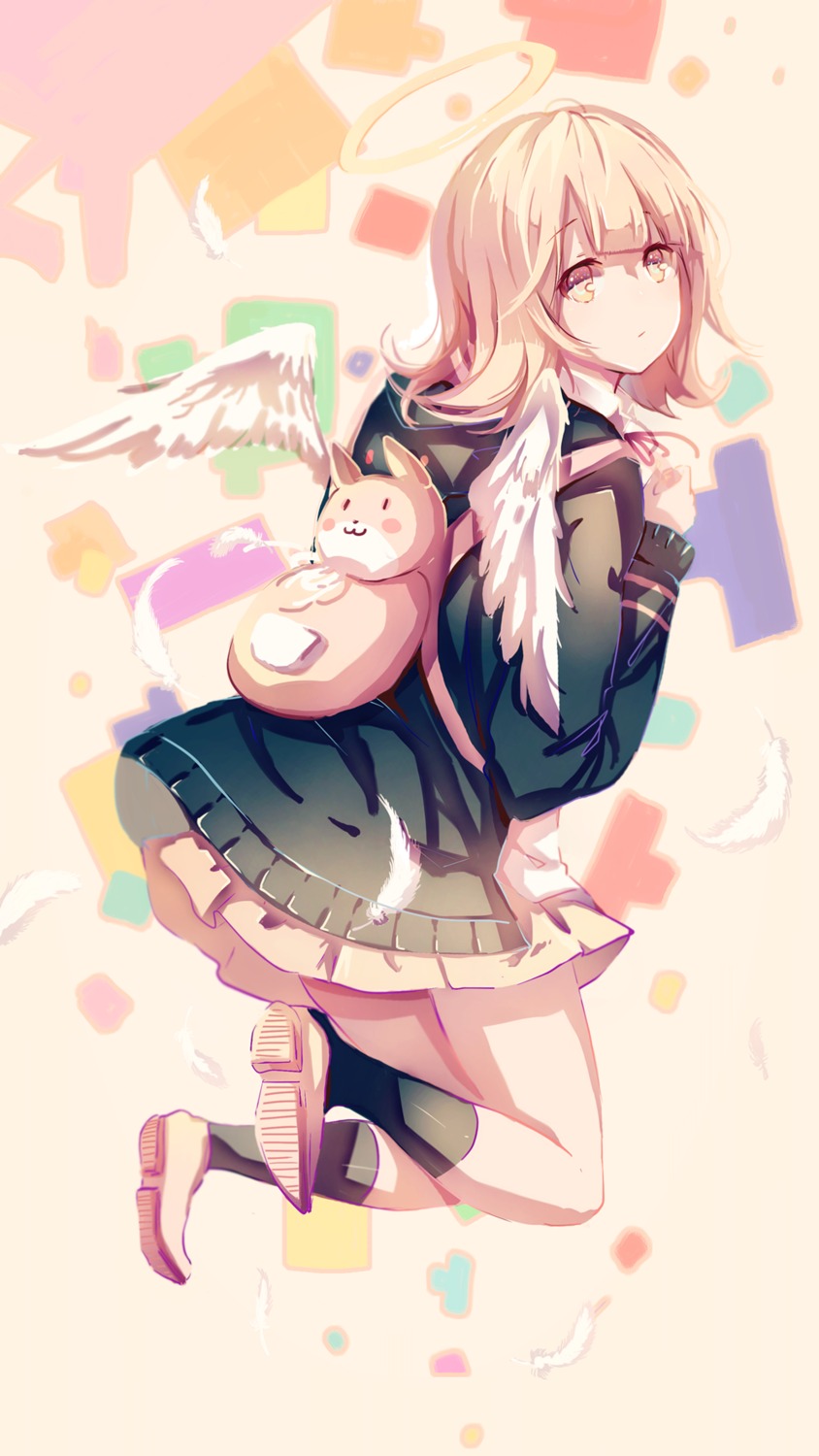 pudding dangan-ronpa nanami chiaki seifuku wings | #279515 | yande.re